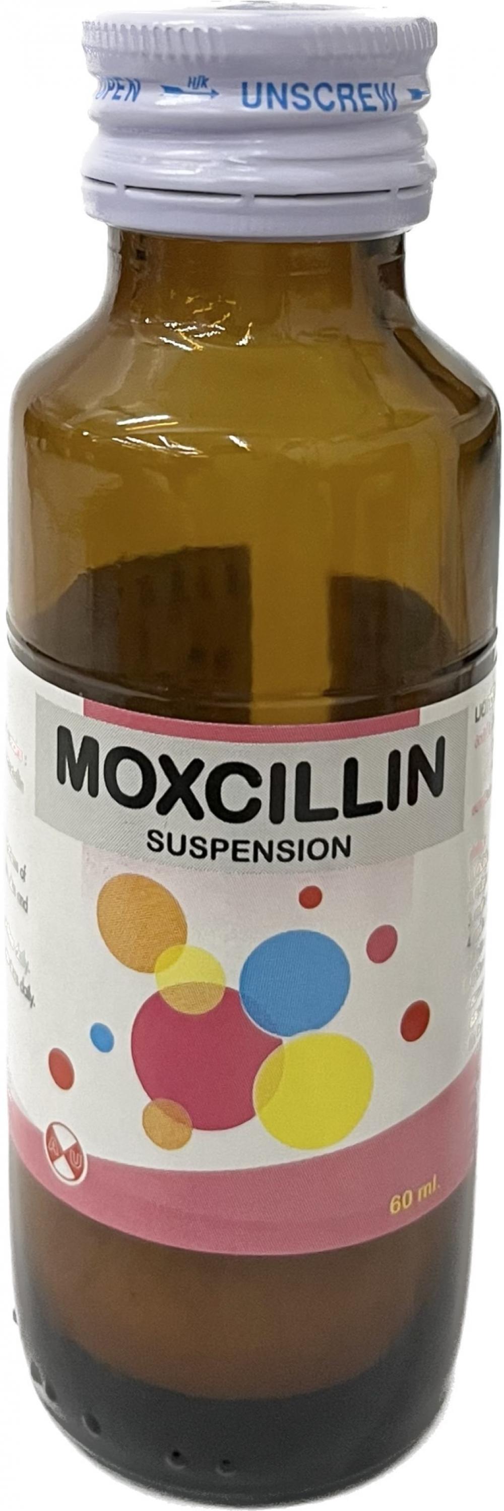 MOXCILLIN SYRUP 125MG/ 60MLขวดเปลือย