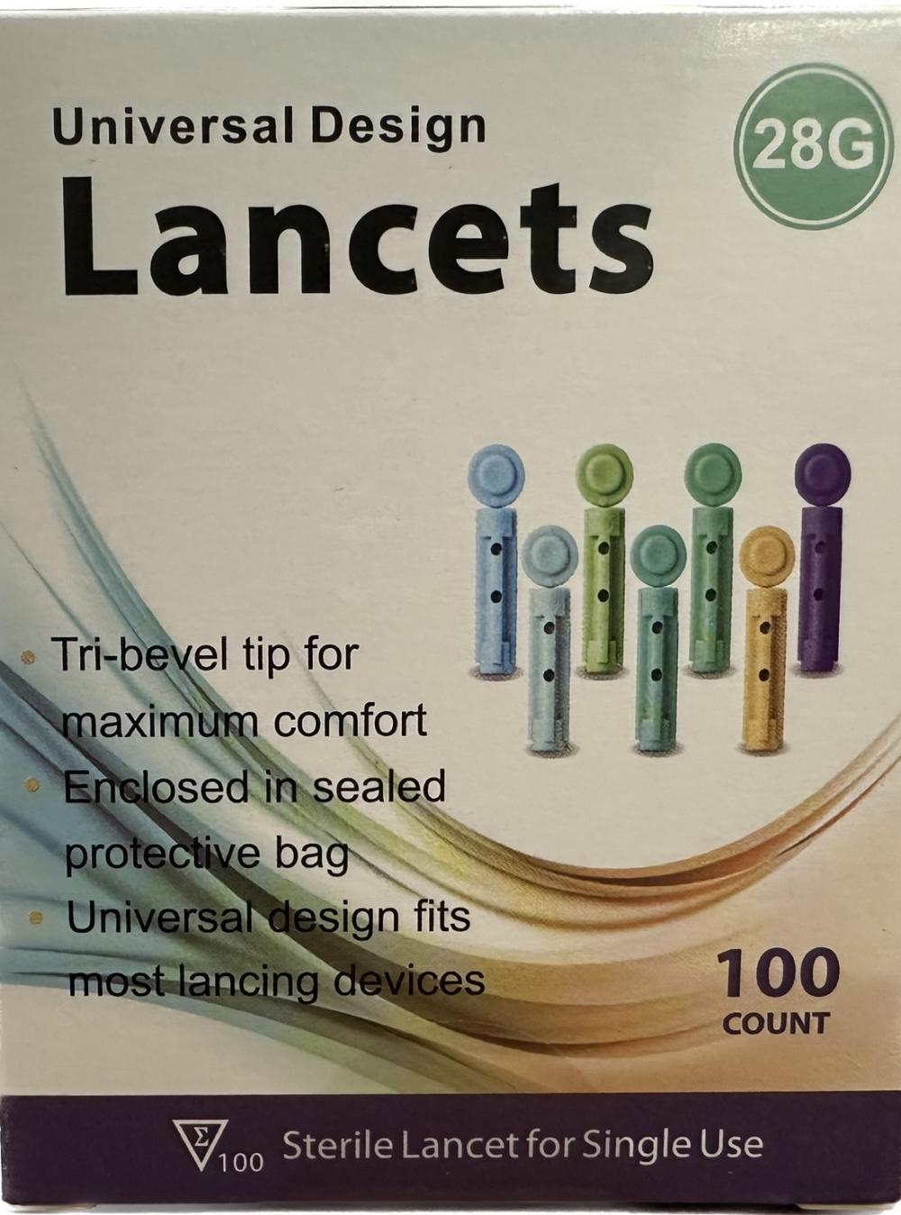 UNIVERSAL DESIGN LANCETS 100S' เข็มเจาะน้ำตาล เครื่องNEXT HEAL+H