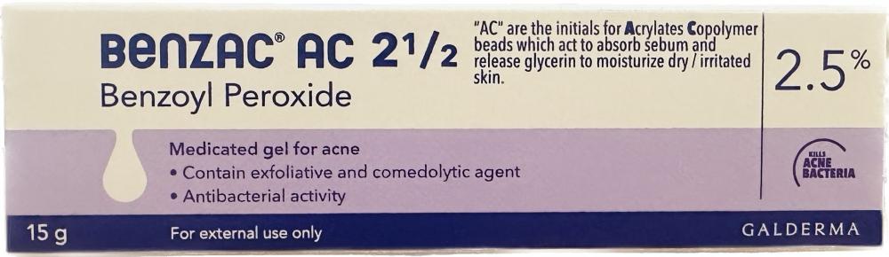 BENZAC AC GEL 2.5%15G.