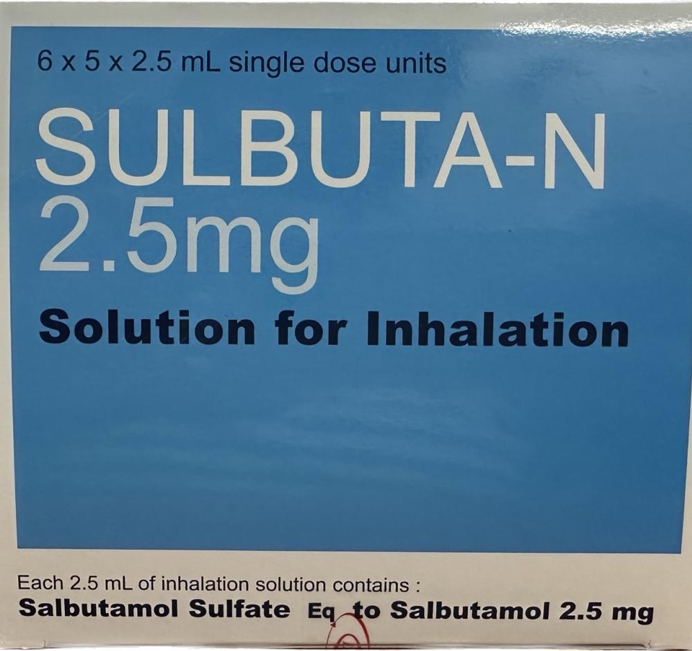 SULBUTA-N 2.5MG. SOLUTION FOR INHALATION 6x5x2.5ML.