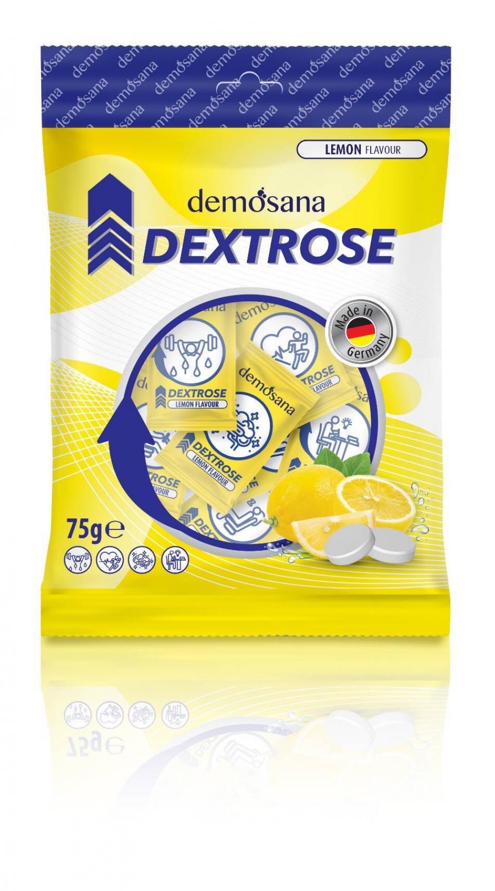 DEMOSANA DEXTROSE เม็ดอมรสเลมอล75G.